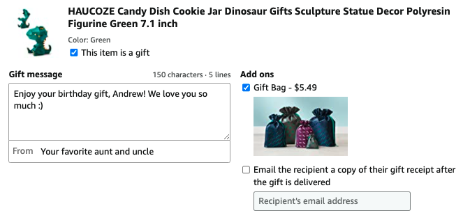 How to Enable the Amazon Gift Wrap Option