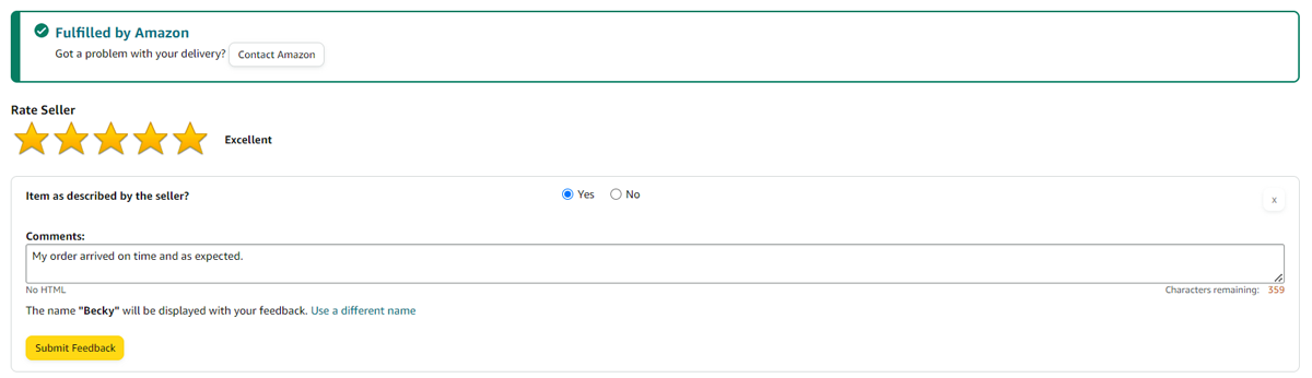 Amazon Feedback Guidelines and Best Practices