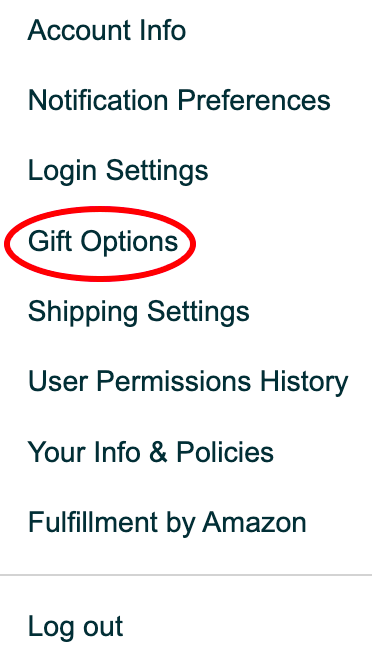 How to Enable the Amazon Gift Wrap Option