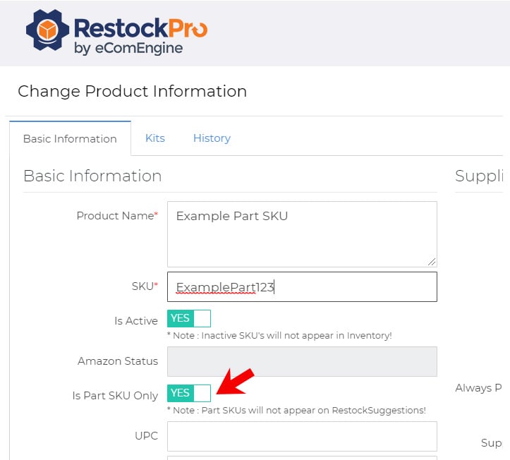 What product information can I add to RestockPro?
