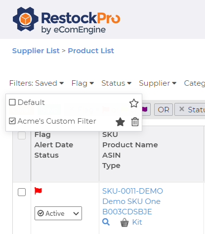 How do I use tags, notes, filters, and statuses in Restock Suggestions?